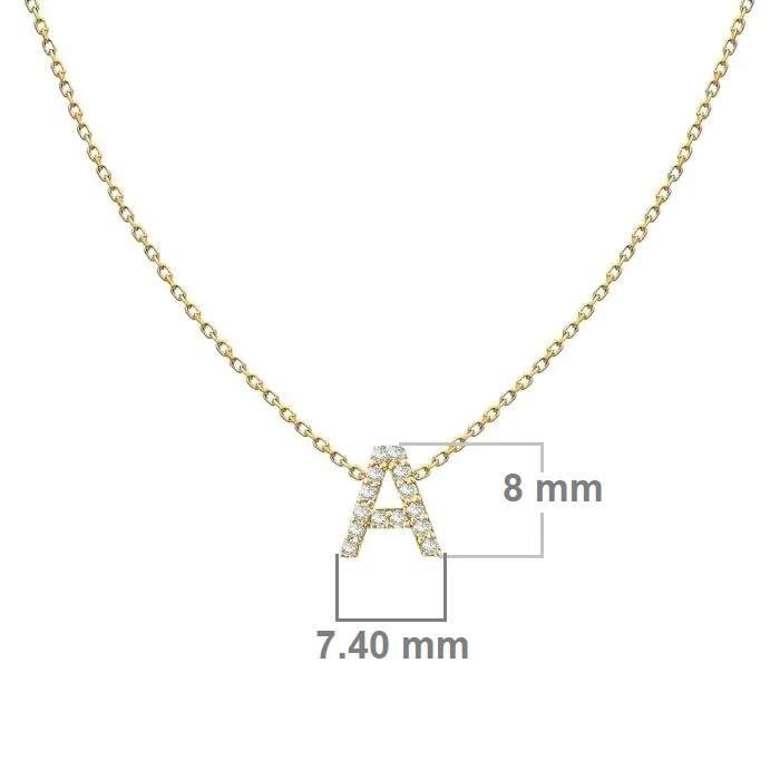 Diamond Letter Necklace - Personalized Diamond Letters Necklace