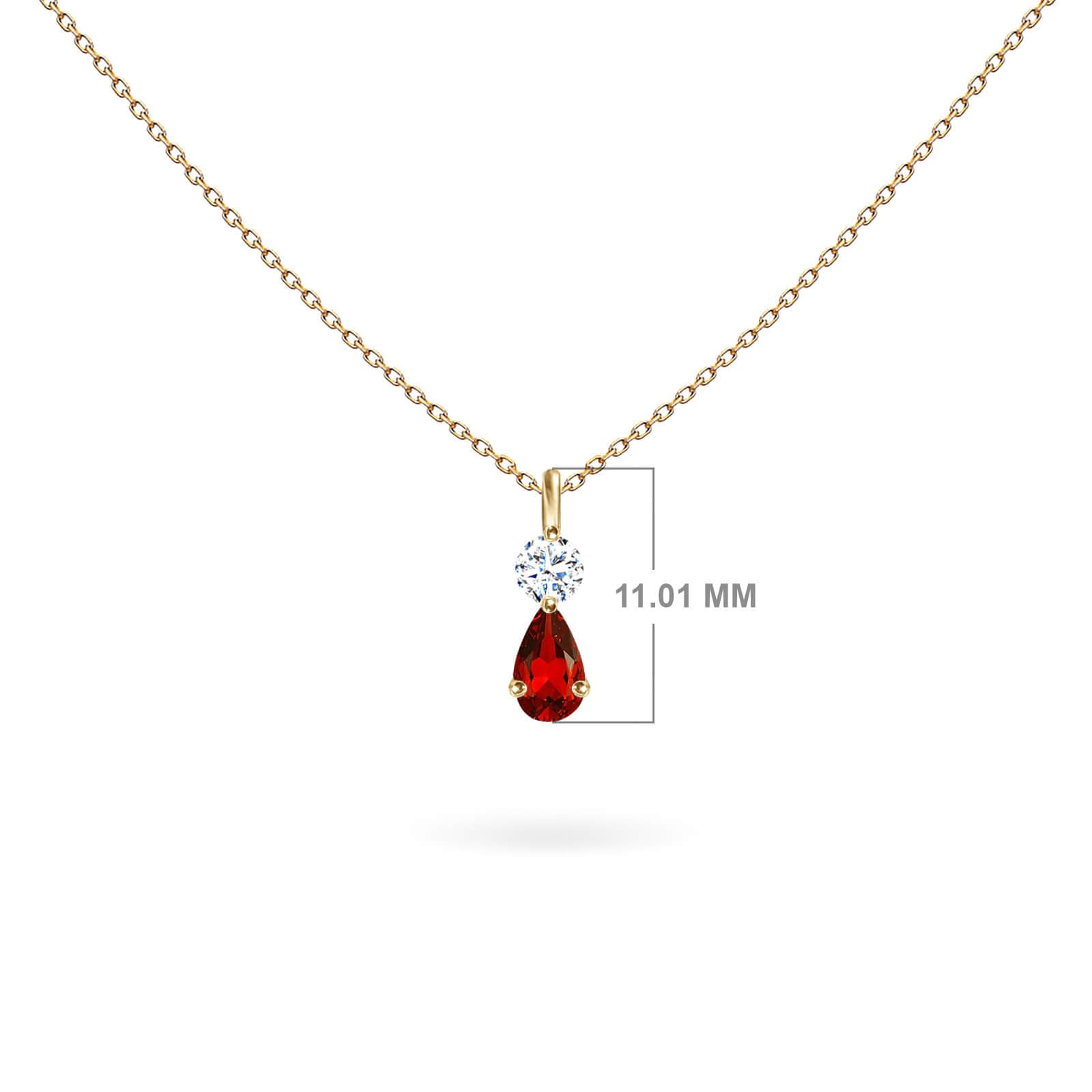 Pear Cut Diamond Necklace - Java Necklace 18K Gold