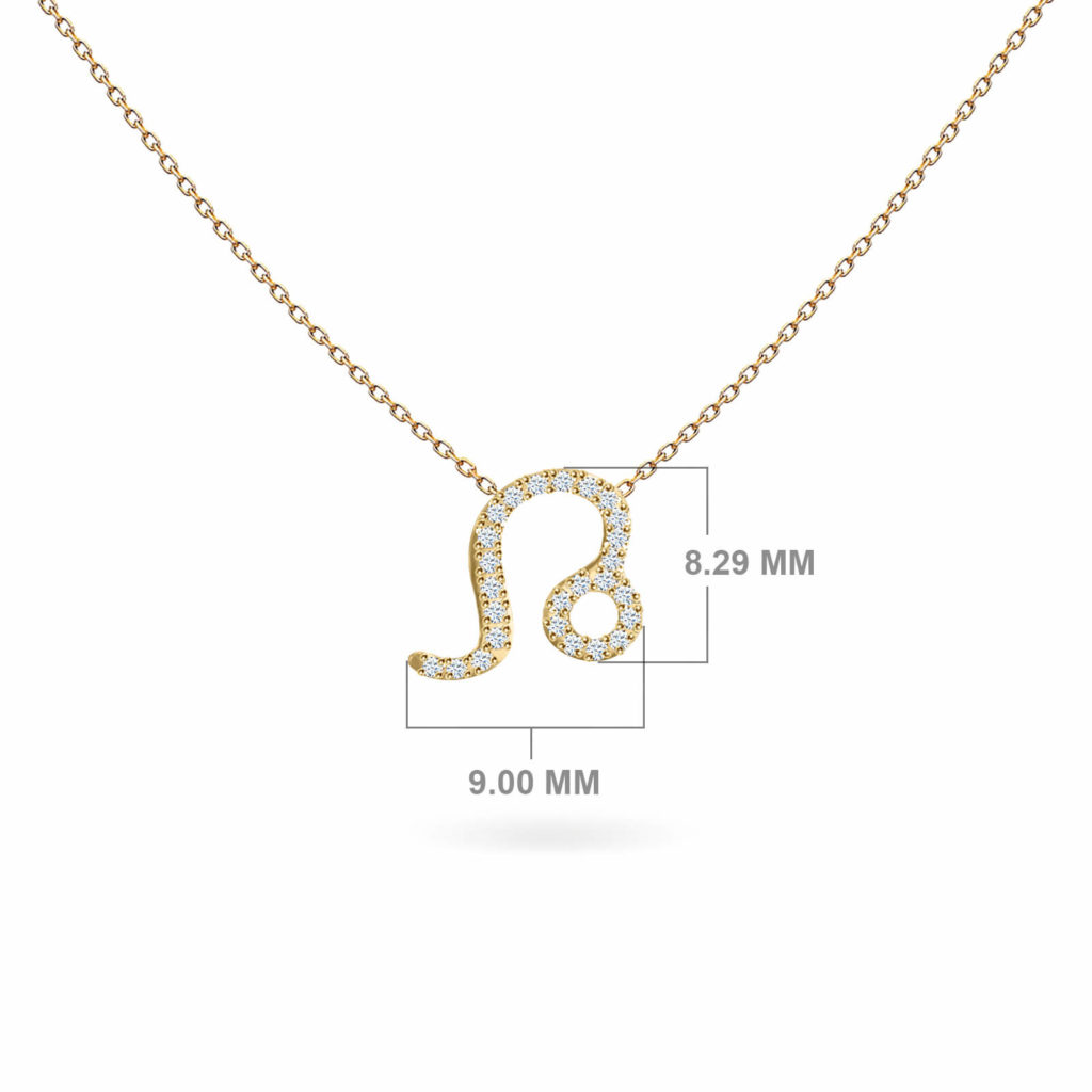 Diamond Zodiac Sign Necklace - 18K Gold Zodiac Necklace