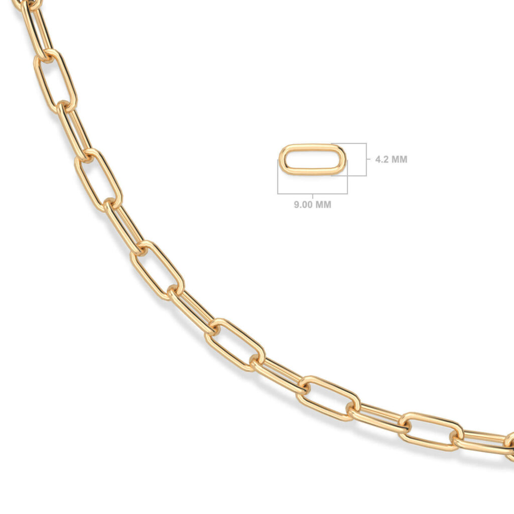 Thin Gold Necklace - Elegant 18K Full Chain Necklace