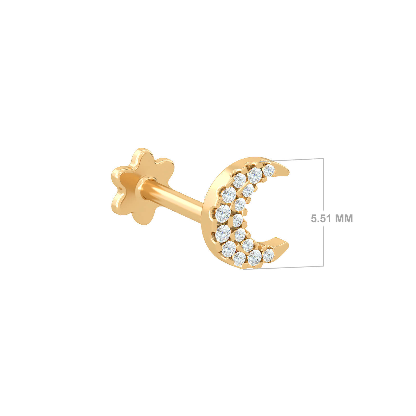 Half Moon Nostril Piercing | Aquae Jewels