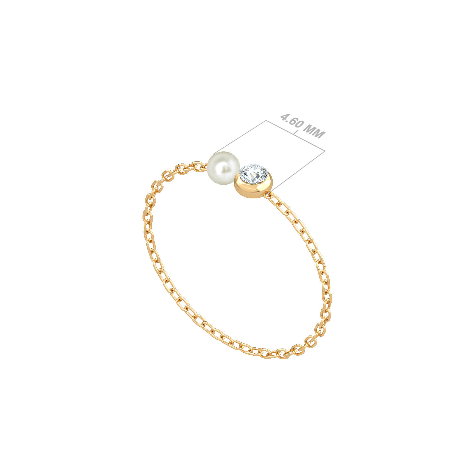 Pearl Diamond Ring - Daisy Chain Ring 18k Gold