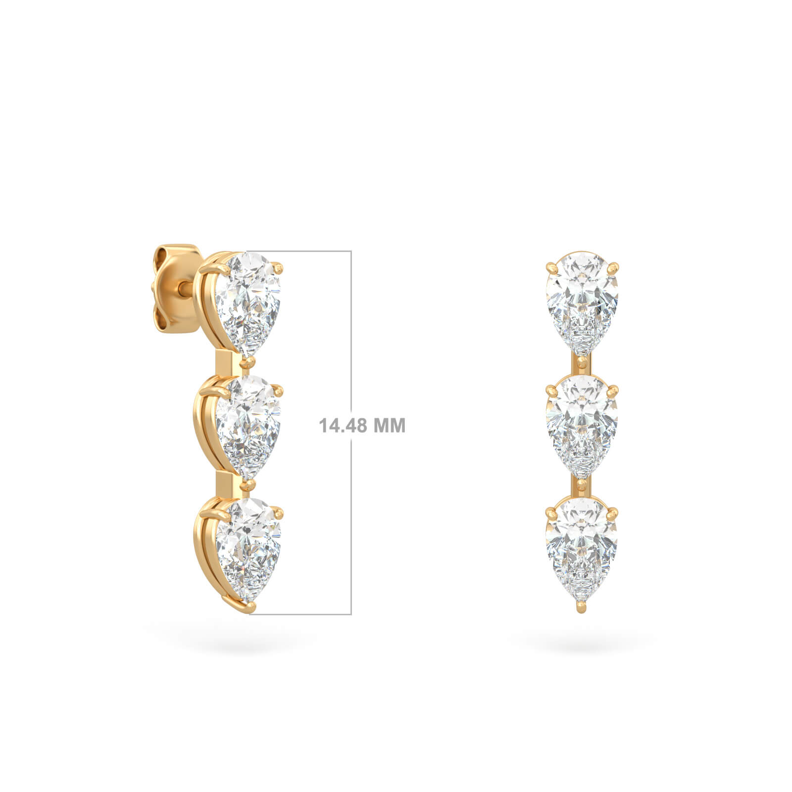 Luxury Gold Earrings - Kelly Earrings 18k Gold
