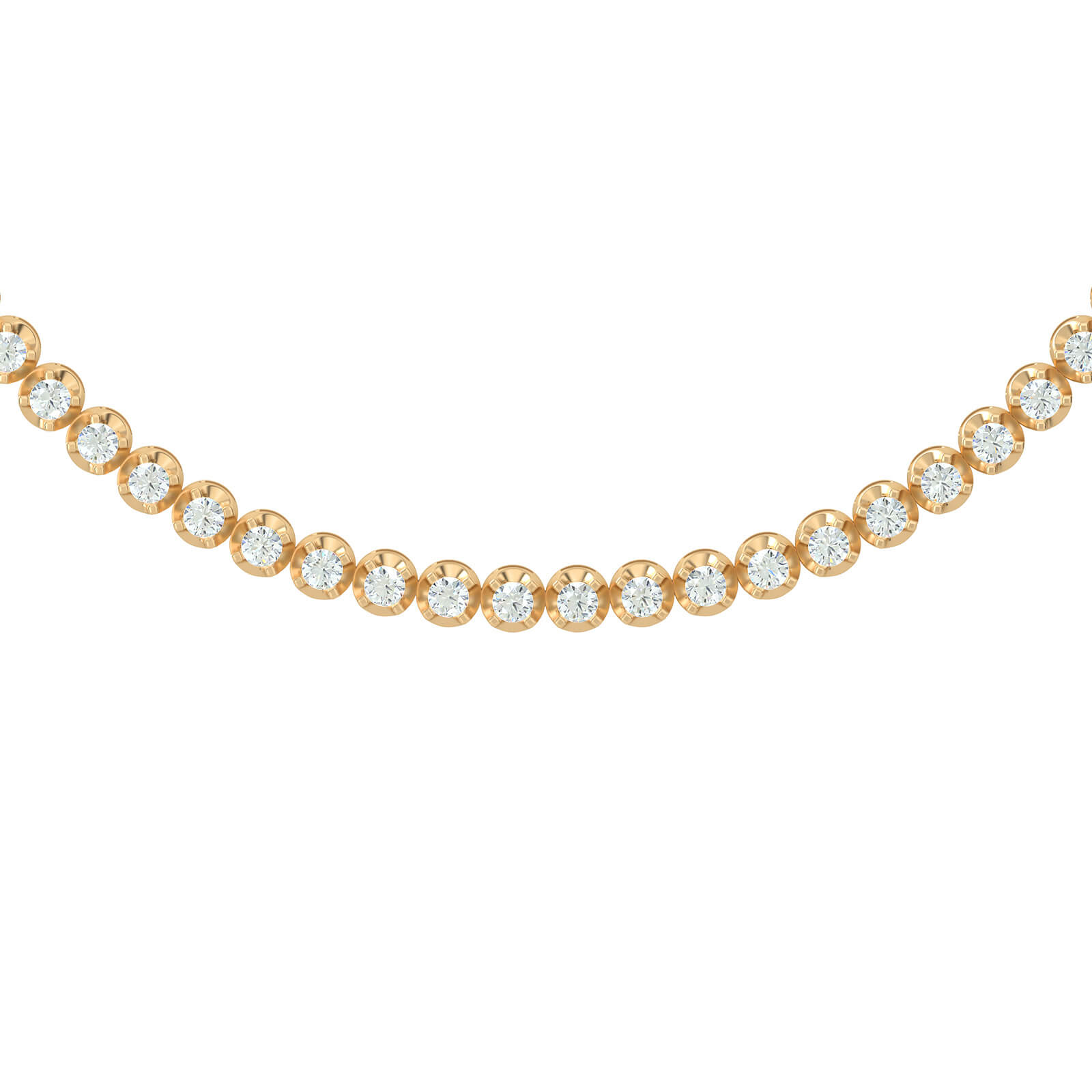 Elegant Choker Necklace - Diamond Gala Necklace 18K Gold