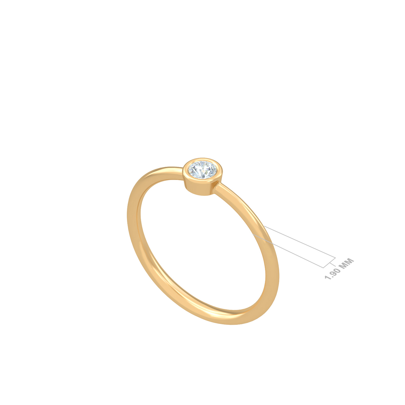 Solitaire Diamond Ring - Pure Solitaire Ring 18k Gold